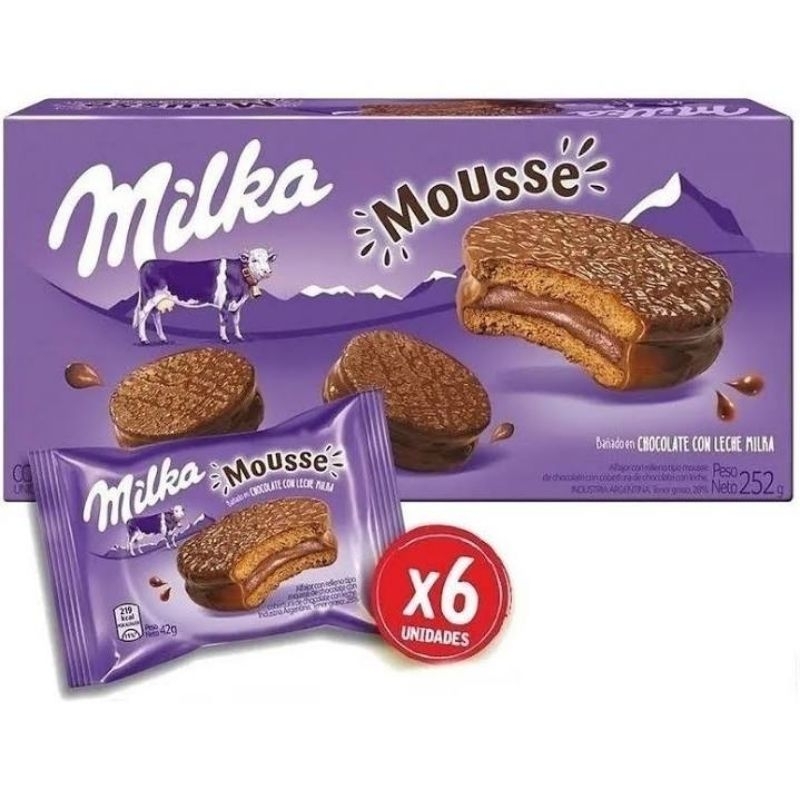 Milka mousse c/6 unidades importados da Argentina | Shopee Brasil