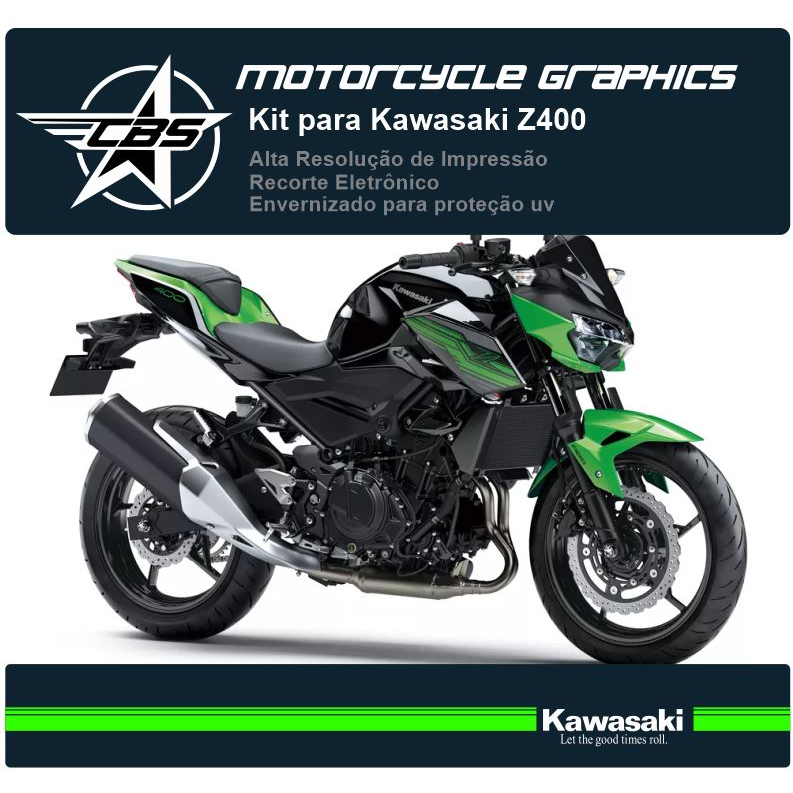 Kit de Adesivos Kawasaki Z400 2019/2020 - Faz a Boa!