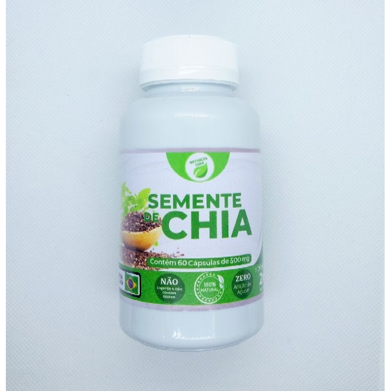 Semente de Chia 60 capsulas 500mg | Shopee Brasil