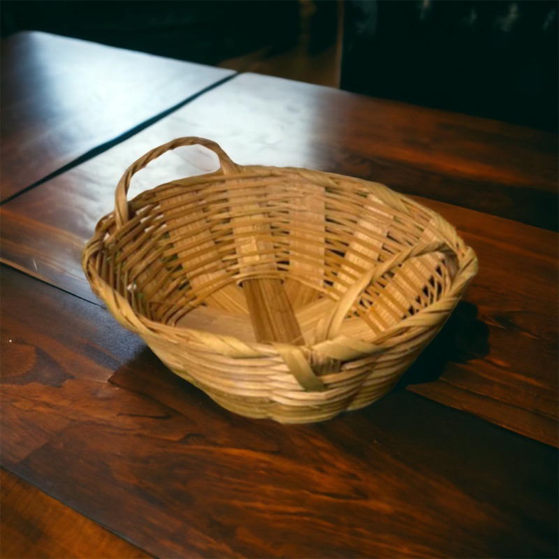 Cesta Oval de Bambu duas alças 29cm | Shopee Brasil