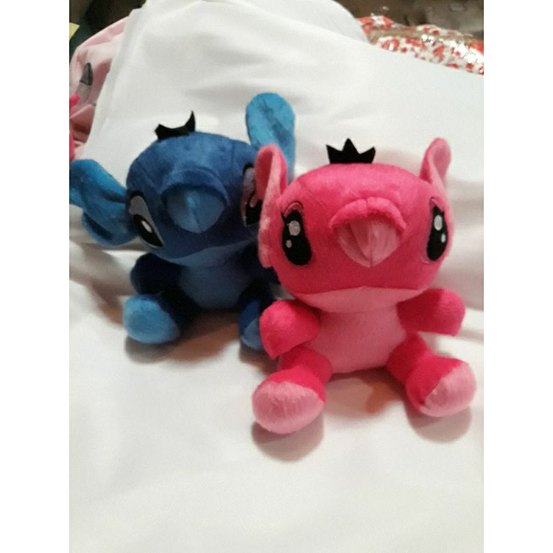 Pelucia stitch azul ou stitch rosa Angel 23 cm | Shopee Brasil