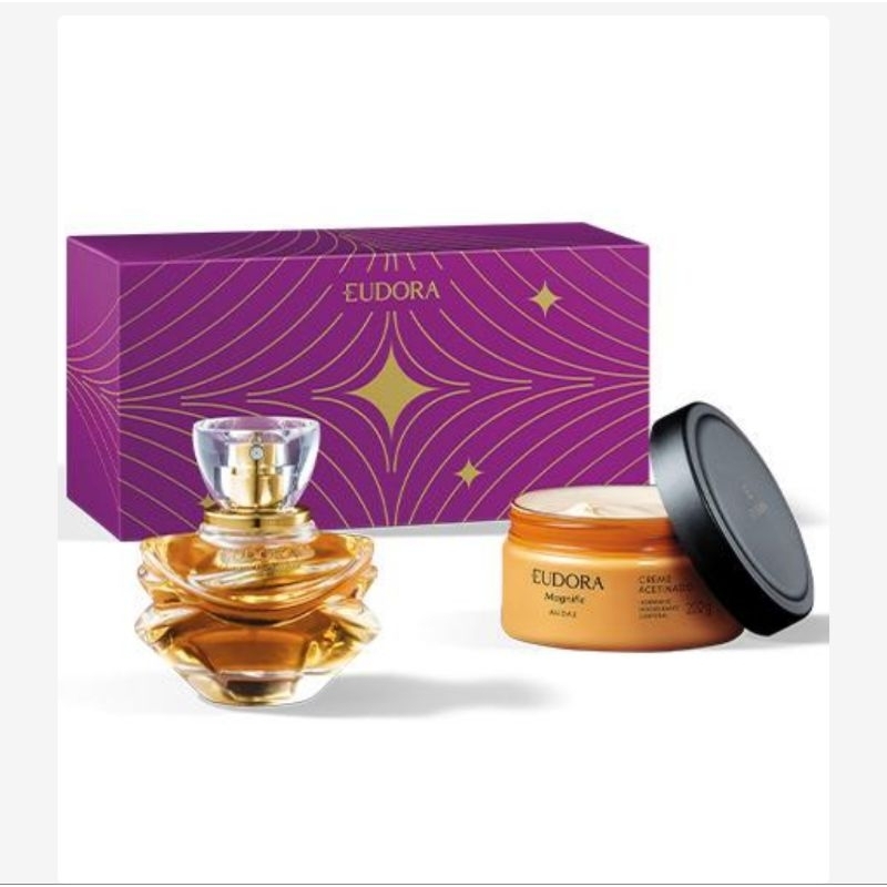 kit magnífic Eudora Audaz: EAU de Parfum 75ml + 1 creme acetinado 200g ...