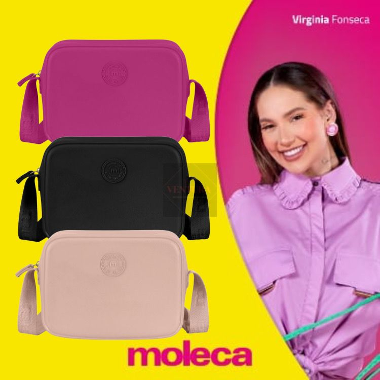 BOLSA MOLECA ORIGINAL FEMININA TRANSVERSAL PEQUENA REGULAVEL CASUAL ...
