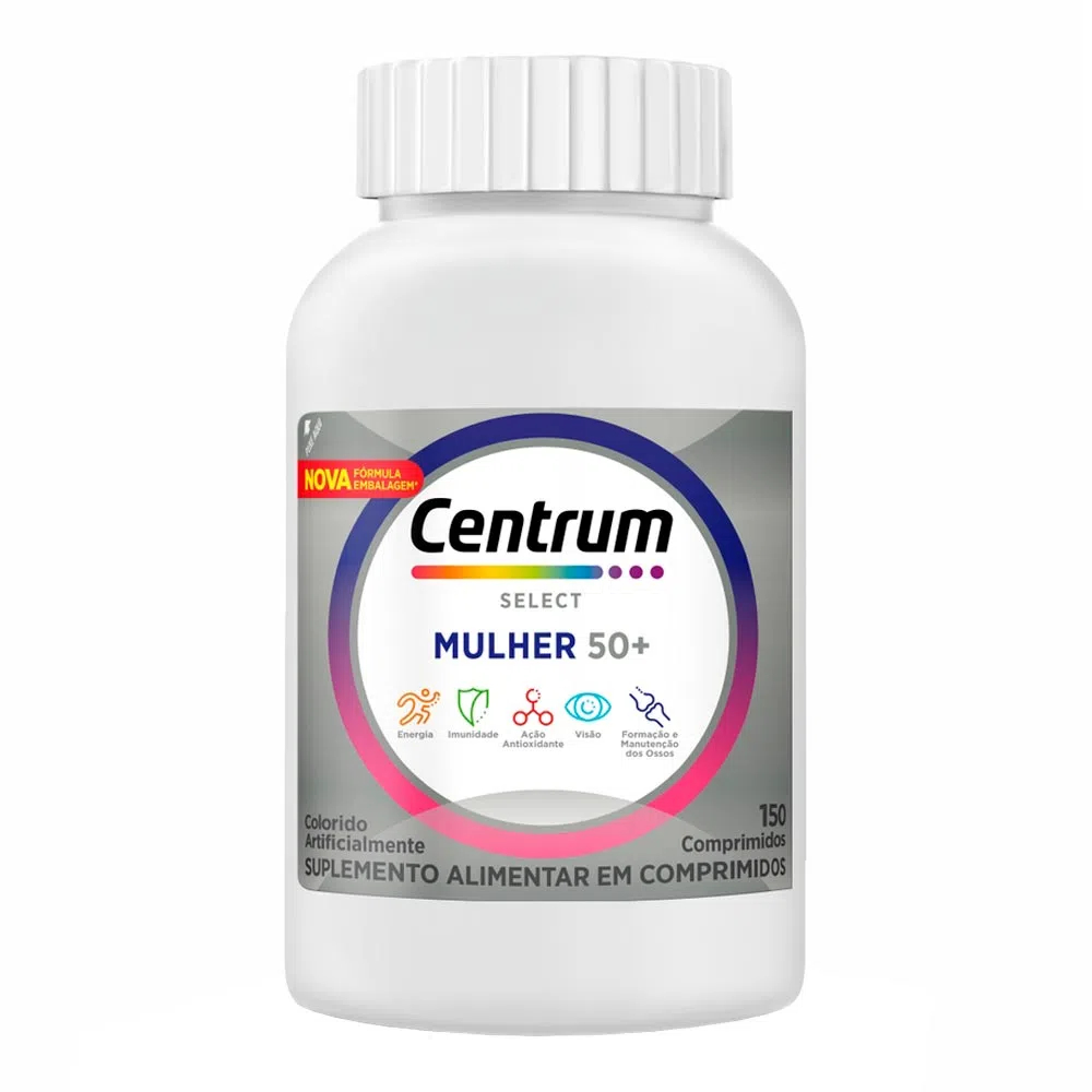 Centrum Select Mulher 50 + Vitaminas de A a Z 150 Comprimido | Shopee ...