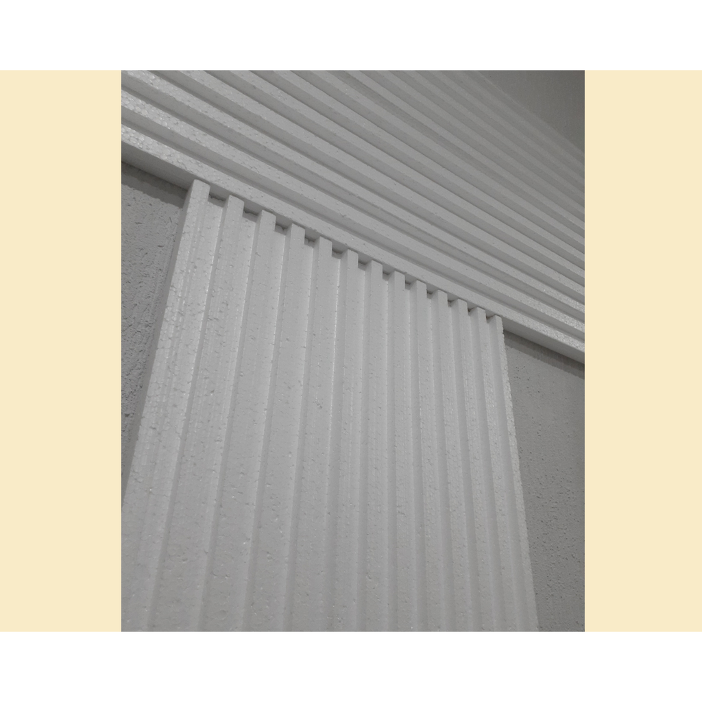 PLACA RIPADA NO ISOPOR T3 50 cm de largura por 1 metro de comprimento ...