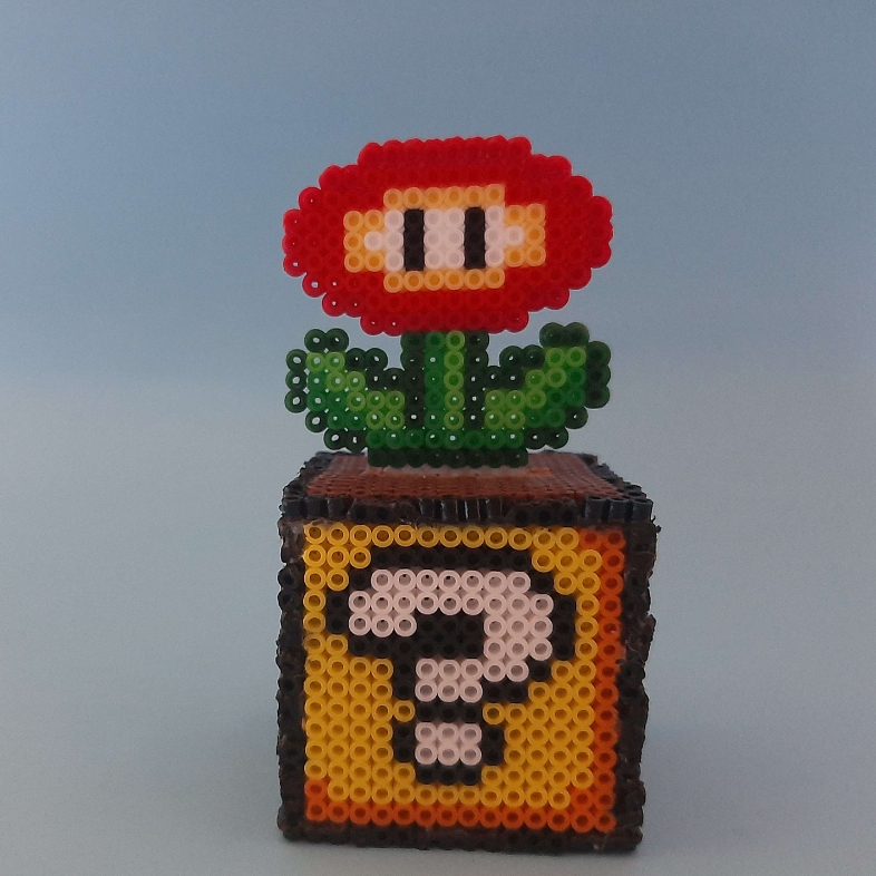 Caixa Super Mario 3D Decoração - Pixel Art/Hama Beads | Shopee Brasil