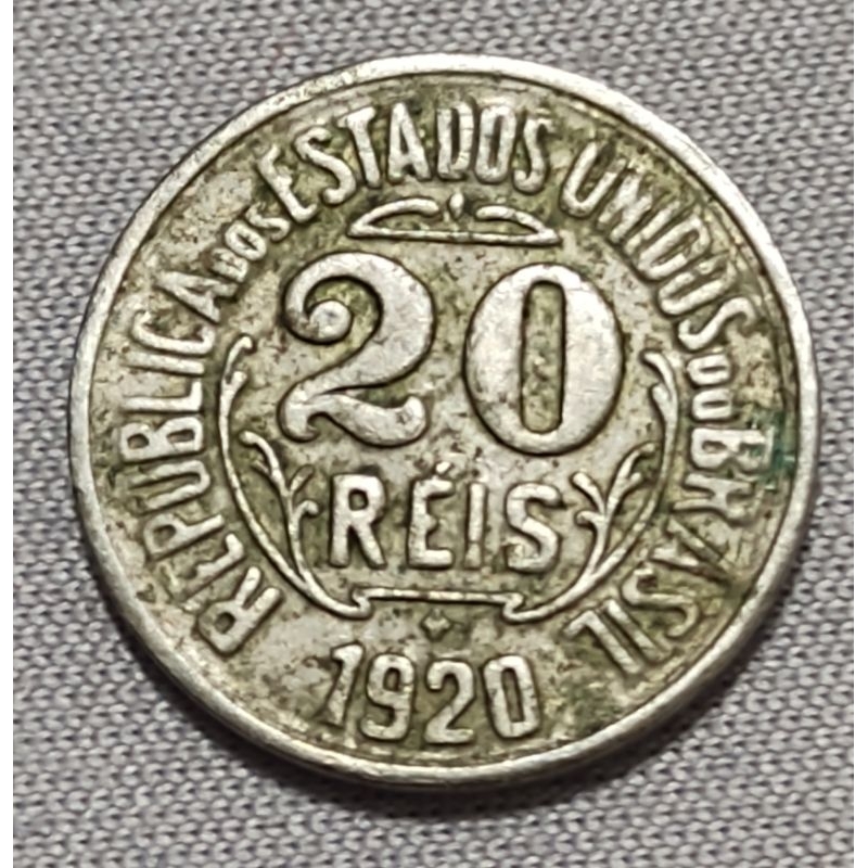 Moeda 20 Reis 1920 S/Ponto | Shopee Brasil