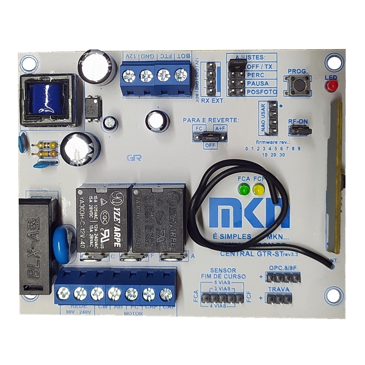 Central Eletrônica Gtr-st para Motor Gatter 3000 Deslizante Basculante ...