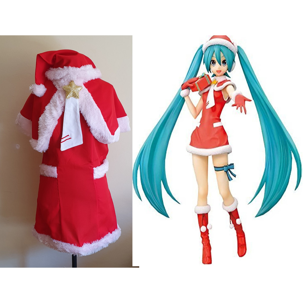 Cosplay Hatsune Miku Christmas (Vocaloid) | Shopee Brasil