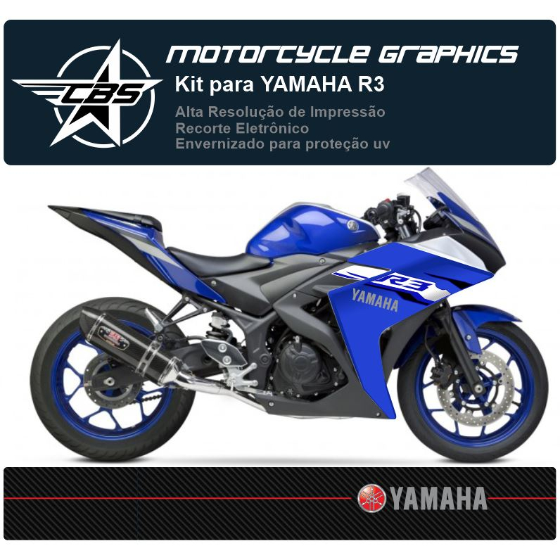 Kit de Adesivos YAMAHA R3 2017 Custom | Shopee Brasil