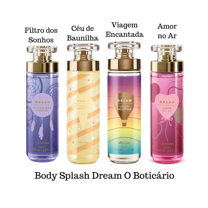 Body Splash Dream O Boticario 200ml | Shopee Brasil