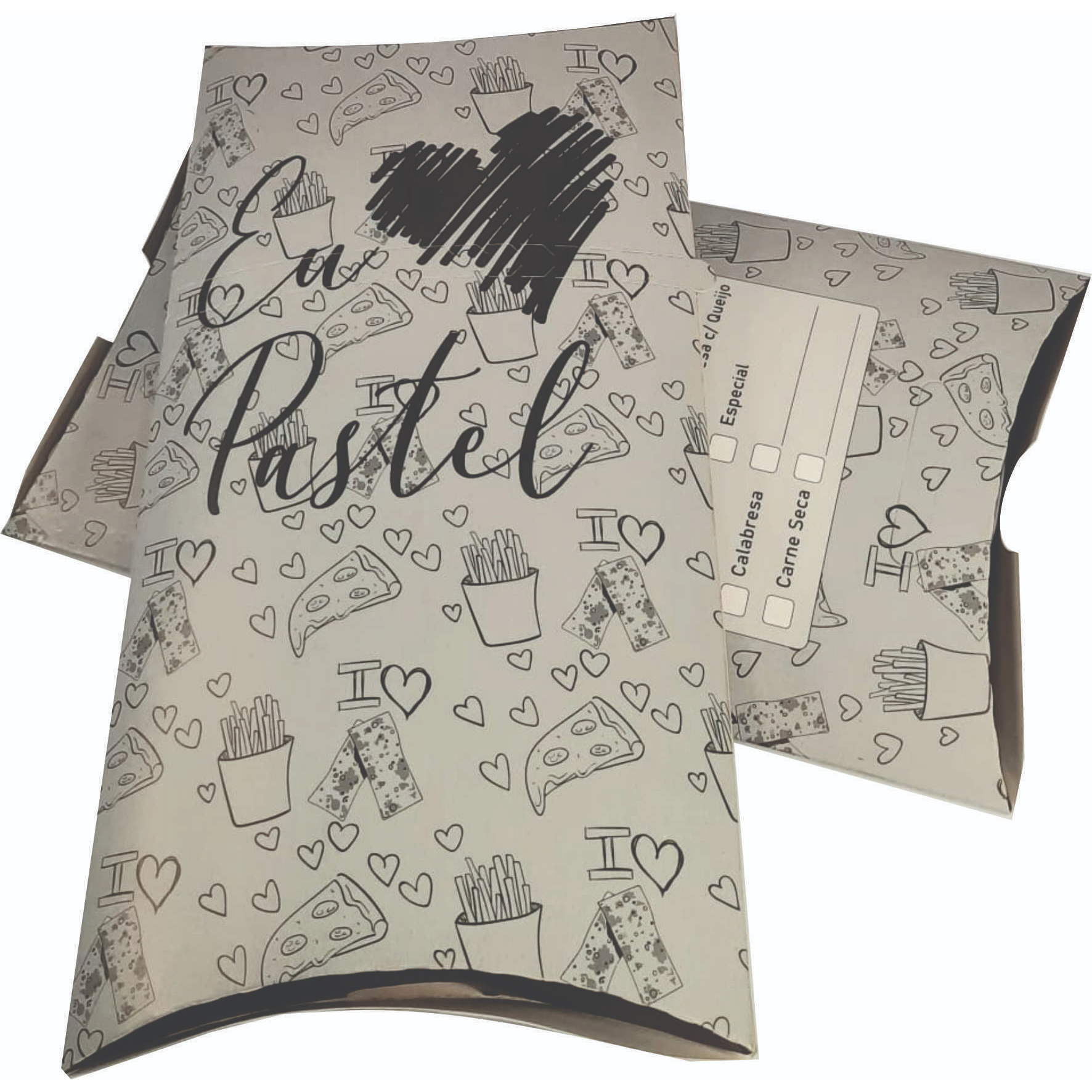 Embalagem pastel delivery kit com 100 unidades tamanho 15x25 | Shopee ...