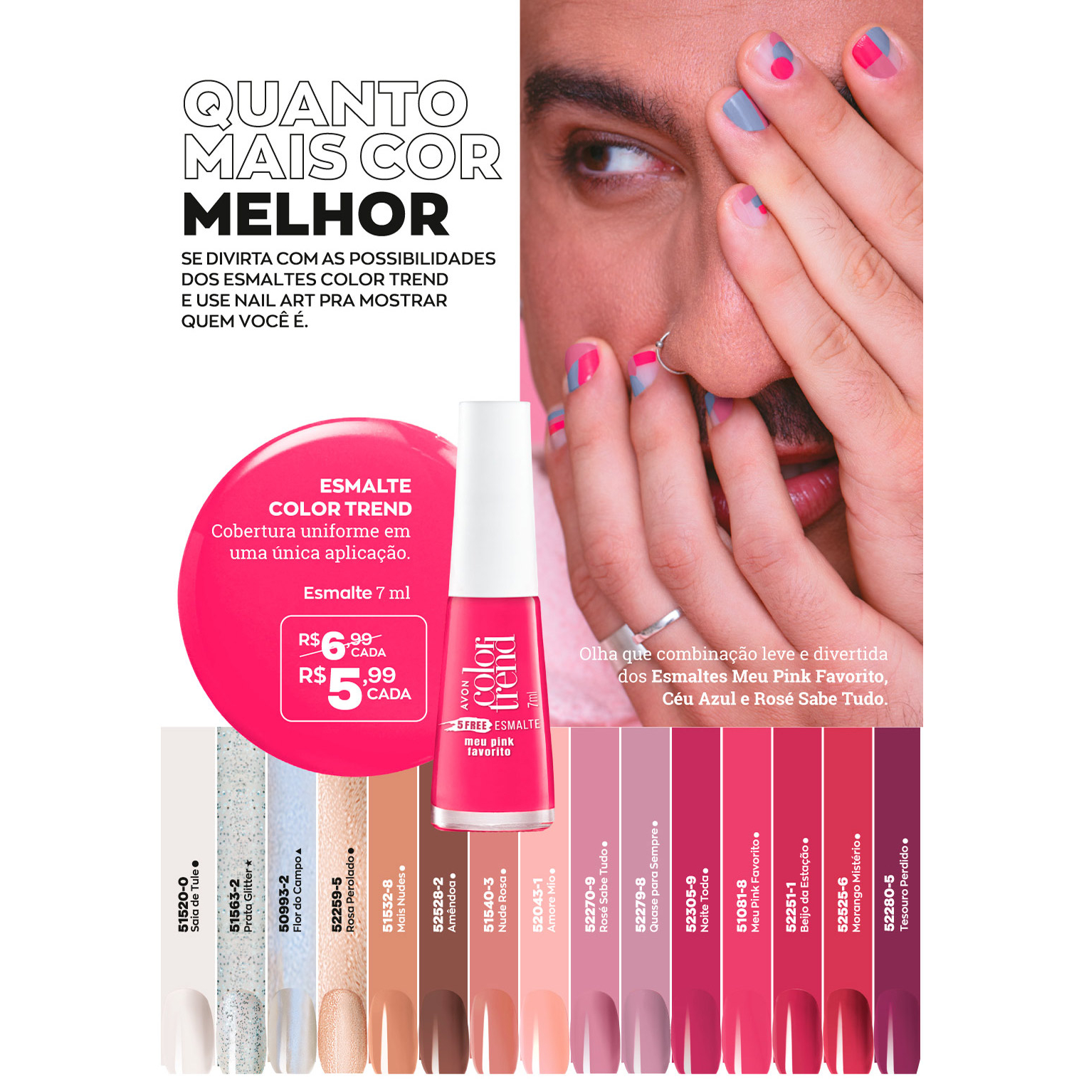 Esmalte Color Trend Ultra Cobertura e Brilho 7ml Avon | Shopee Brasil