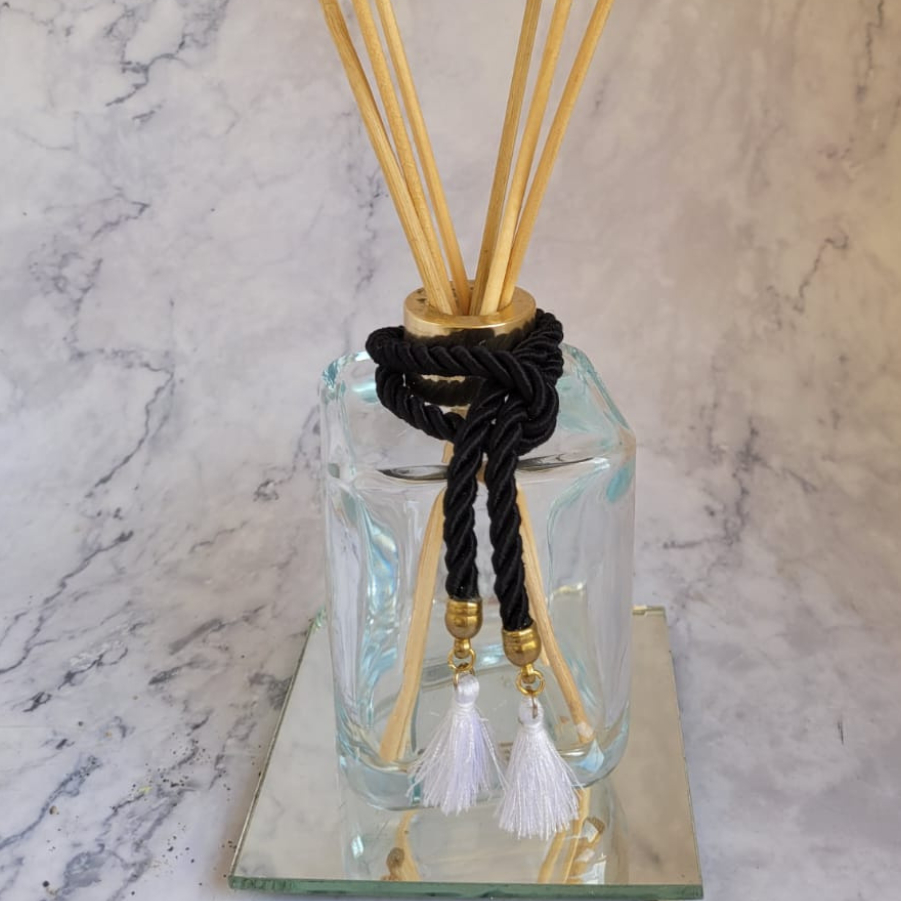 01- Frasco de Vidro Diamante p/Difusor de Ambiente-Bandeja 10x10 ...