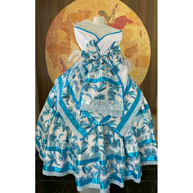 CONJUNTO DE CANDOMBLÉ YEMANJA | Shopee Brasil