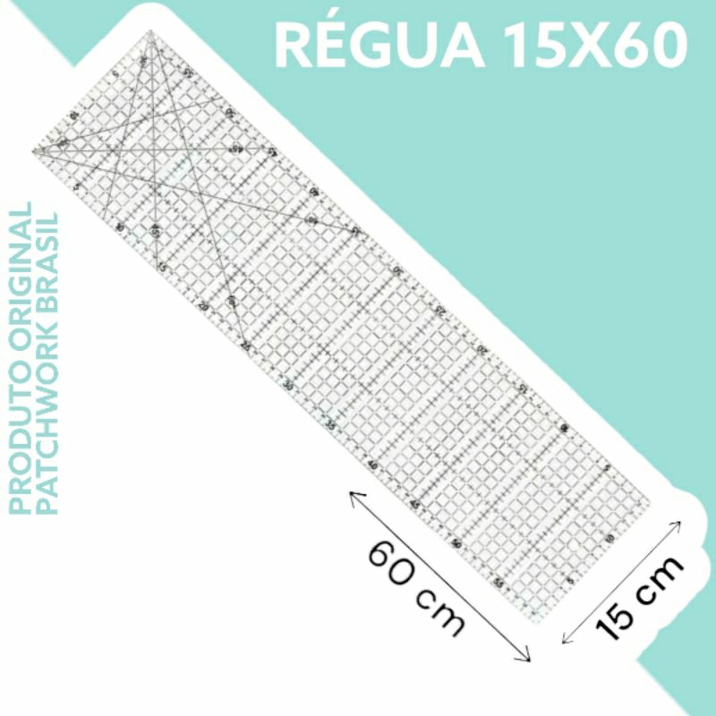 Régua Larga Para Papelaria Patchwork 15 X 60 Cm | Shopee Brasil
