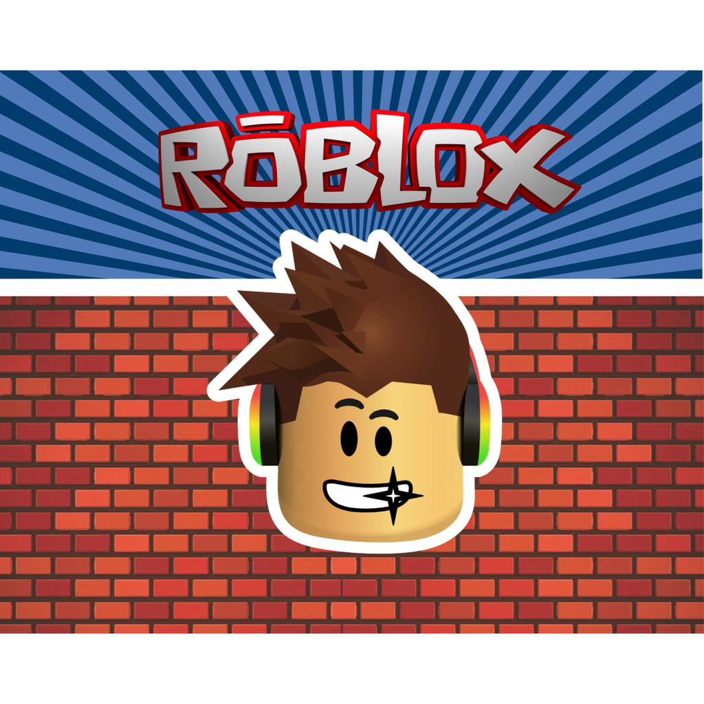 Painel Em Lona Banner para festa Personalizado Roblox | Shopee Brasil