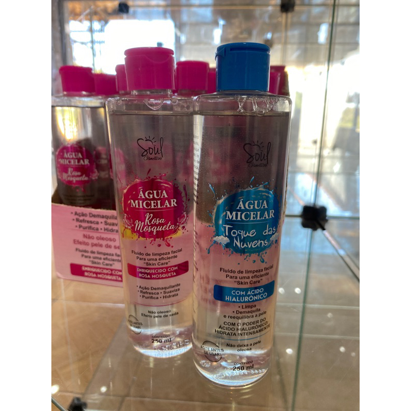 Água Micela Soul / Rosa mosqueta / Ácido Hialurônico | Shopee Brasil