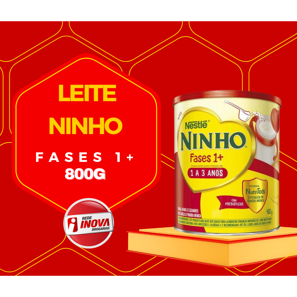 Leite Ninho Fases 1+ 800g - 1 a 3 anos Nestle | Shopee Brasil