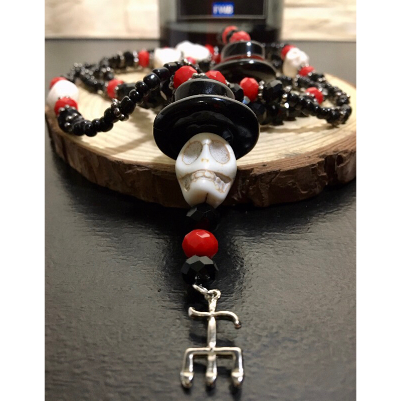 Guia Exu de Proteção 1 Fios de Contas Colar Umbanda Com Cristal ...