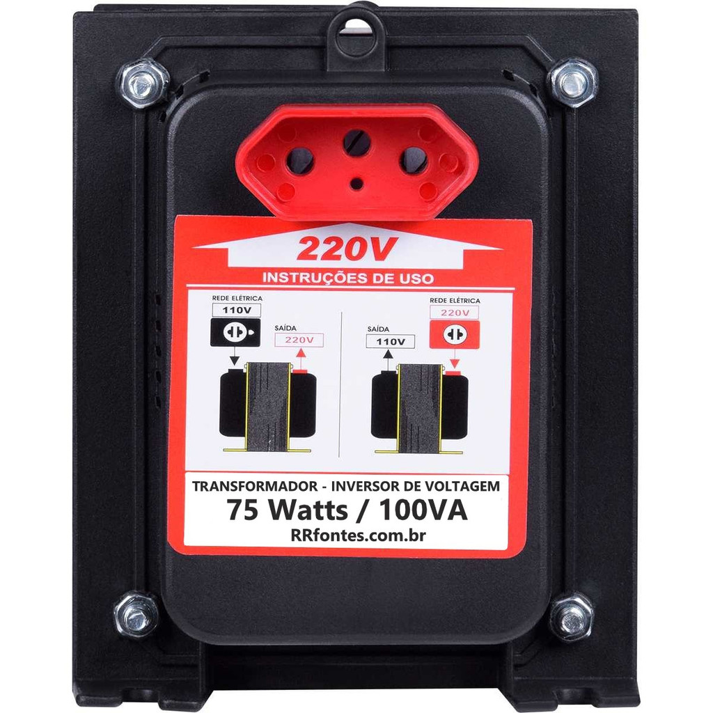 Auto Transformador Inversor 75w 100VA de 110V Para 220V ou 220V Para ...