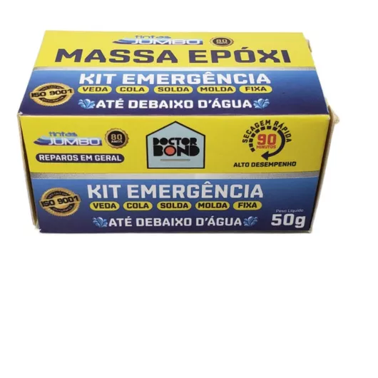 Kit Emergência SoS Massa Epóxi Jumbo a prova d'água 50g secagem rápida - DOCTOR BOND | Shopee Brasil