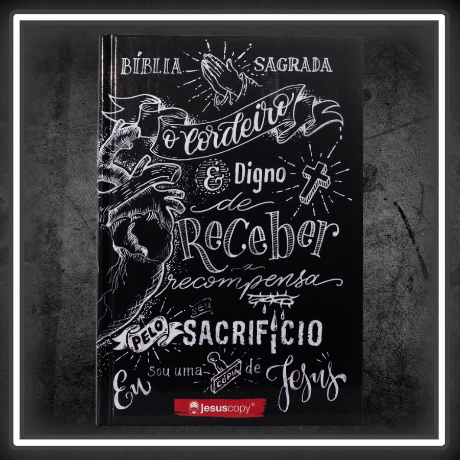 Bíblia Lettering Jesuscopy Capa Dura NAA | Shopee Brasil