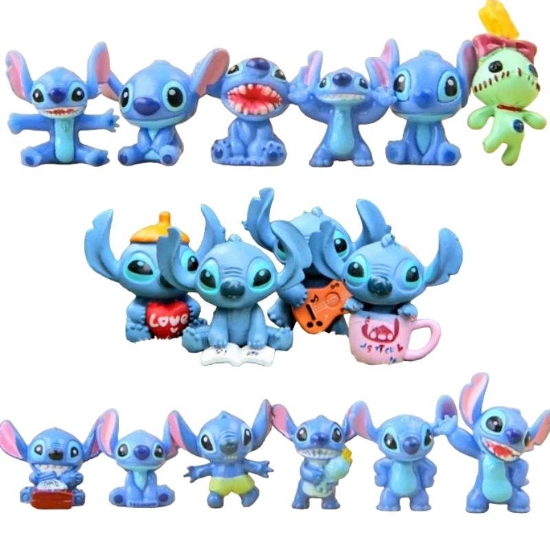 Kit C/16 Stitch Diferentes 3cm Coleção Completa Divertida. | Shopee Brasil