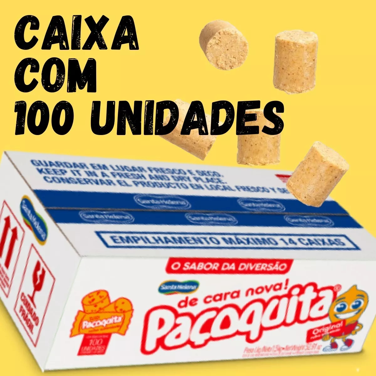 Pacoca Pacoquita Rolha Embrulhada 100un Sta Helena Amendoim festa ...