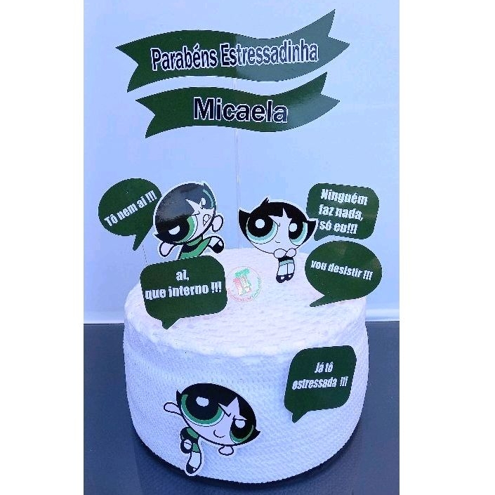 Topo bolo DOCINHO super poderosas | Shopee Brasil