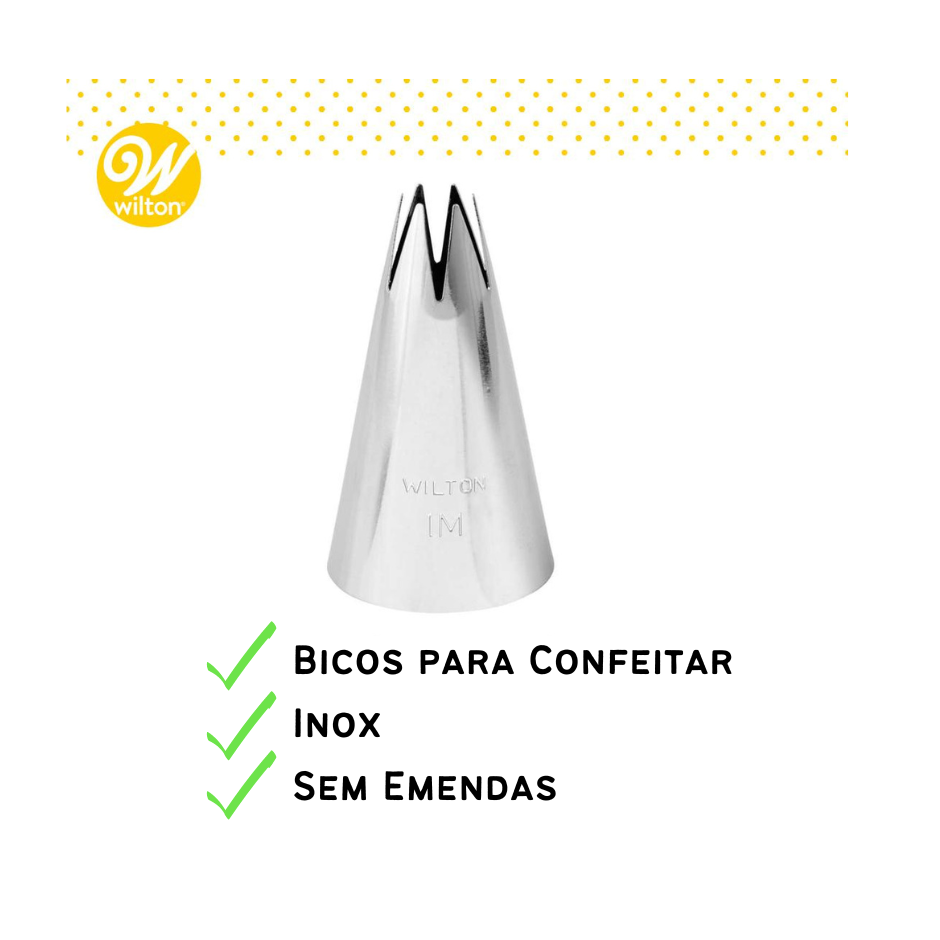 Bico De Confeitar 1 Und - Wilton - Sem emendas - Inox - Decoração de ...