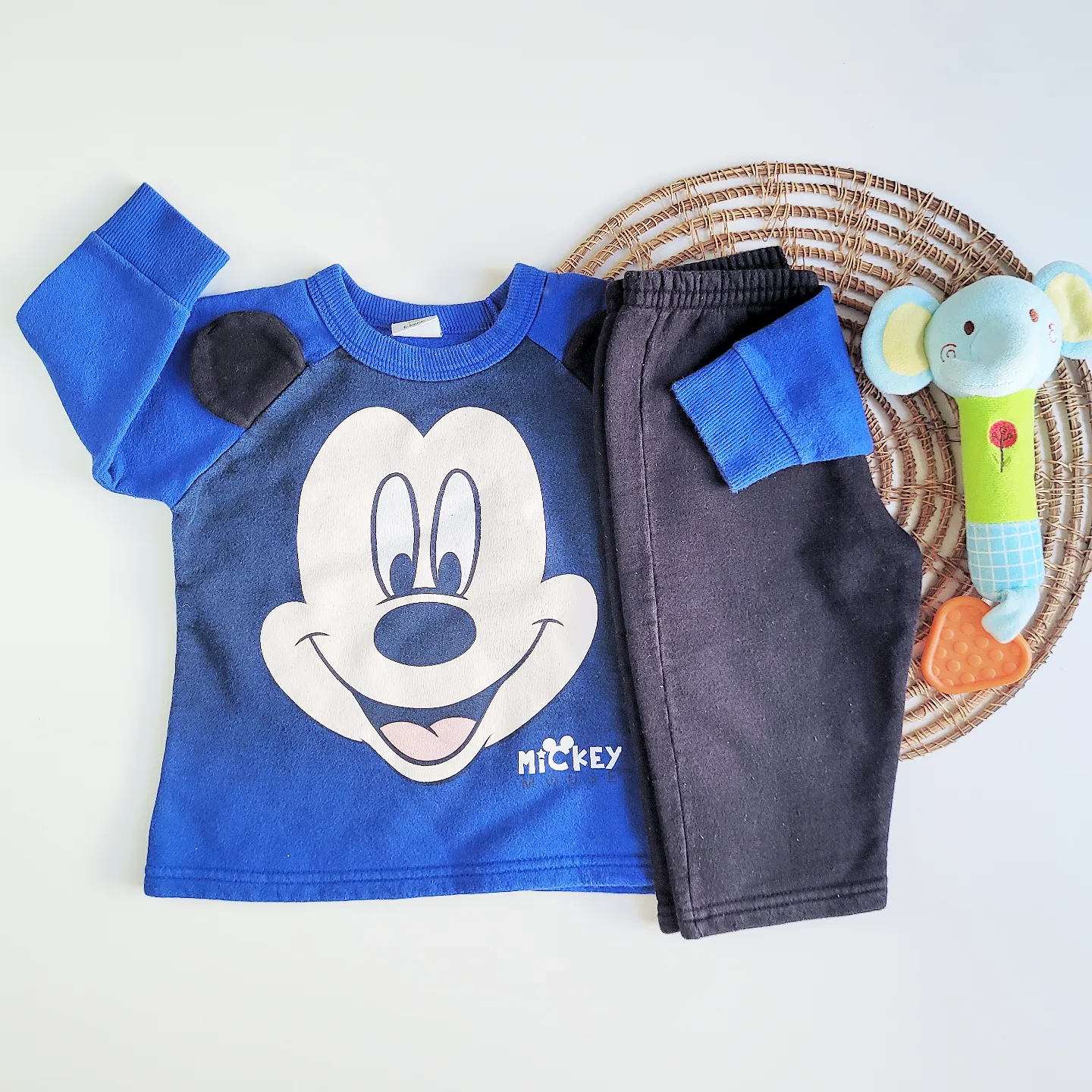 Conjunto Moleton Infantil Menino Mickey Disney 6-9 Meses | Shopee Brasil