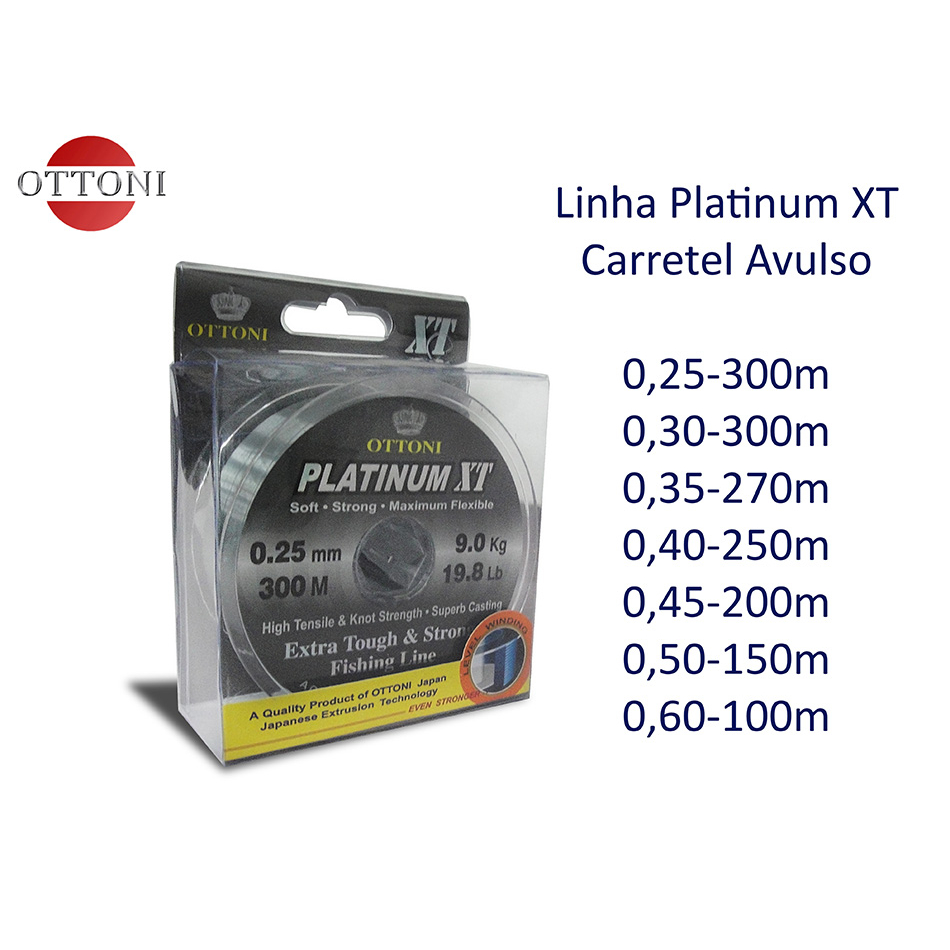 Linha de pesca Ottoni platinum XT camouline e ONE 200 A 300 metros ...