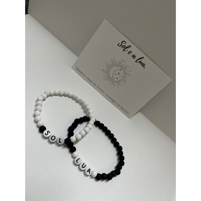 Kit de pulseira de casal- SOL E A LUA | Shopee Brasil
