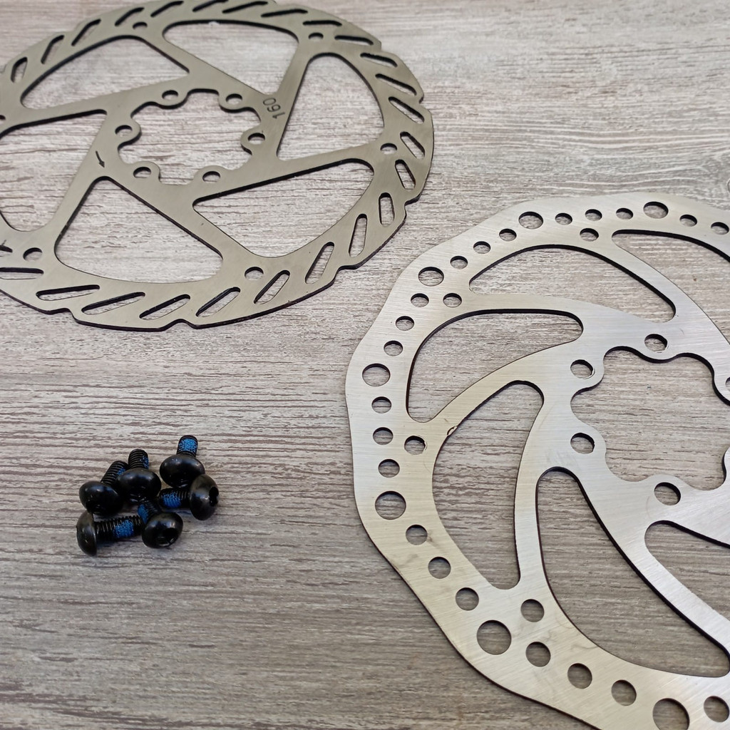 Disco INOX Freio Rotor Paco Bike 160mm 6 furos Bicicleta | Shopee Brasil