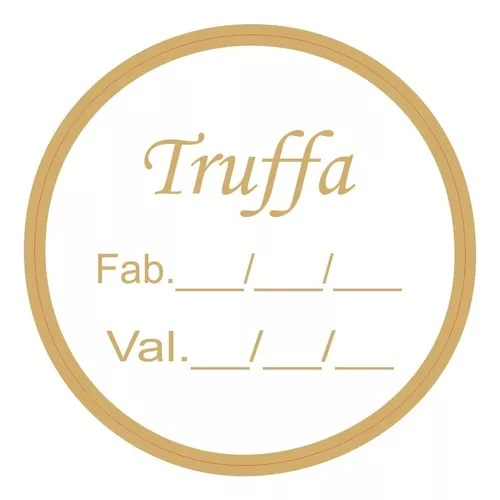 1.000 Etiquetas Para Truffa Sabor Validade Ouro | Shopee Brasil
