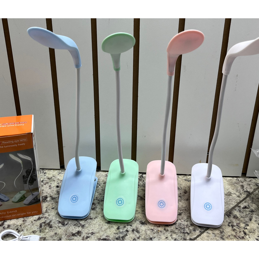 Luminaria de Mesa Abajur Led USB Flexivel Recarregavel Clip | Shopee Brasil