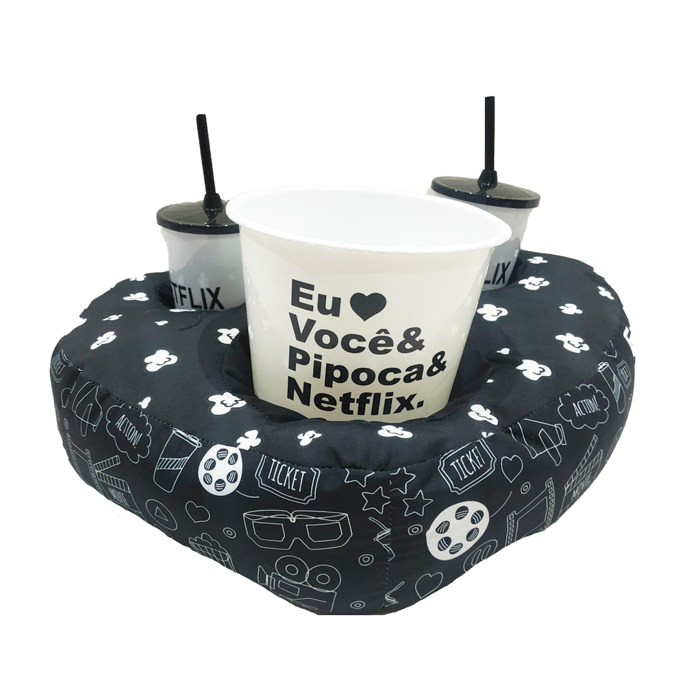 Kit Pipoca/Kit Cinema Almofada Cheia Decorativa Assistir Netflix Casal ...