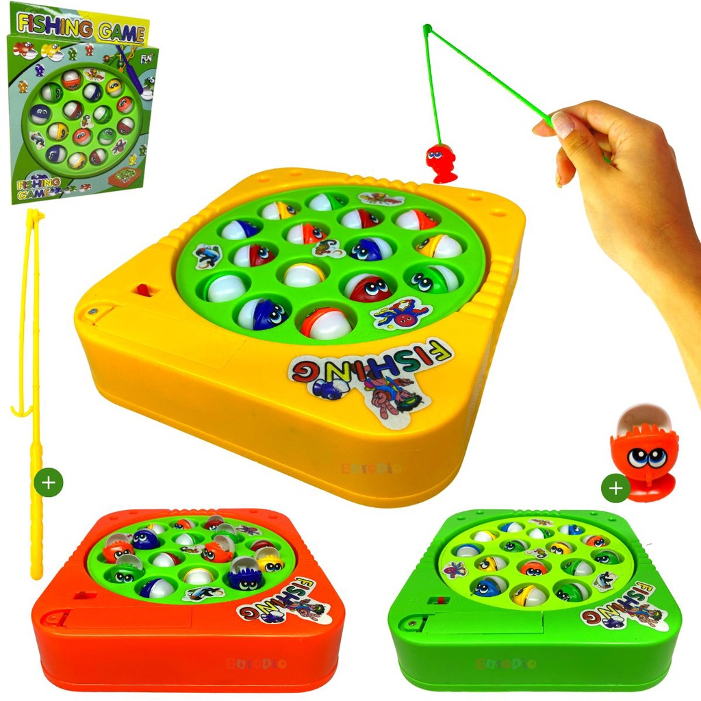 Brinquedo Jogo Infantil Pescaria Pega Peixe Pesca Maluca | Shopee Brasil