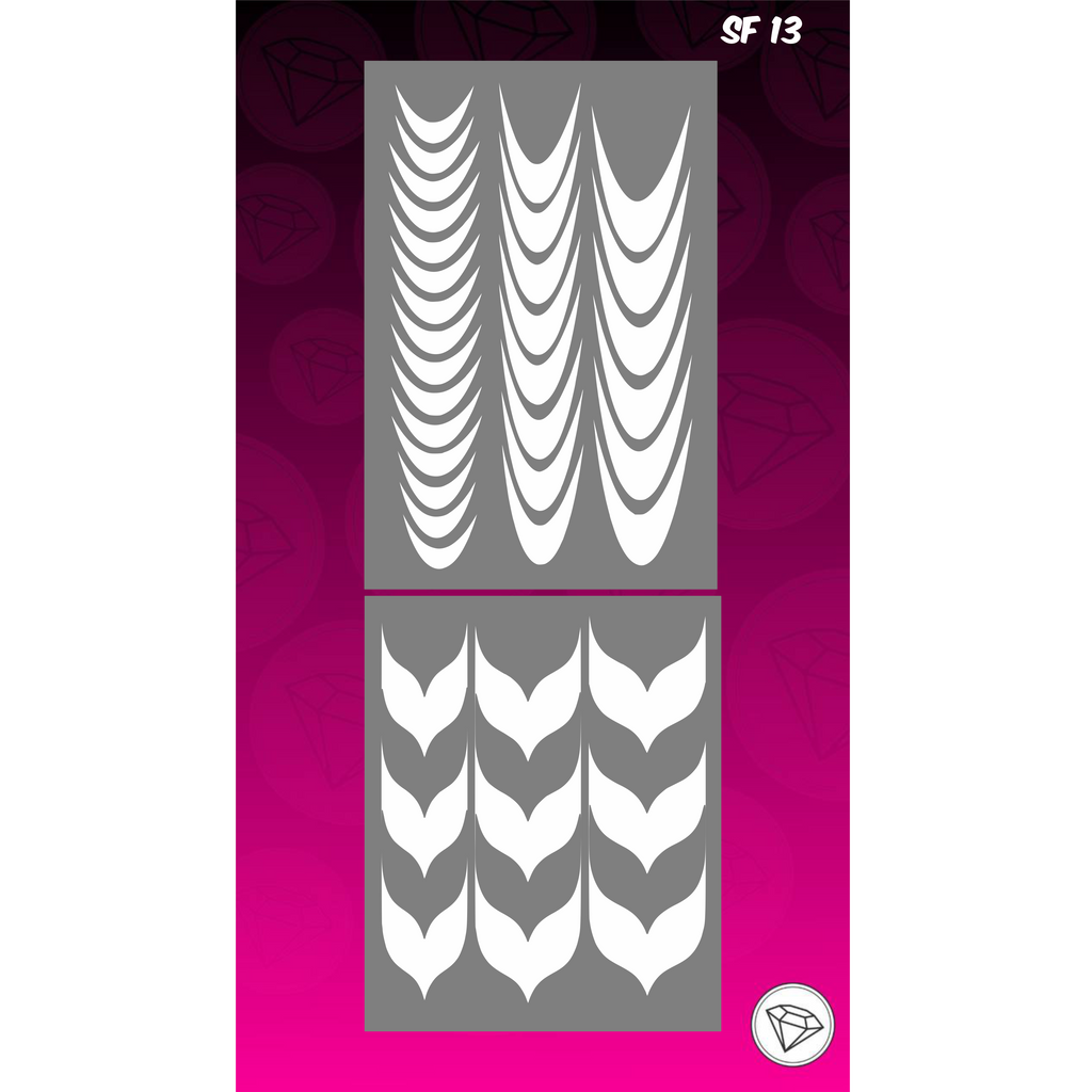 Stencil Adesivo Francesinha ,Francesa Reversa SF 13 | Shopee Brasil