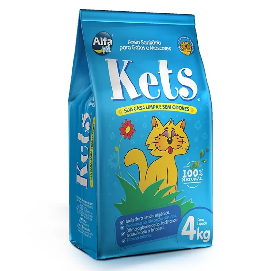 Areia Alfa Pet Kets para Gatos 4 Kg | Shopee Brasil