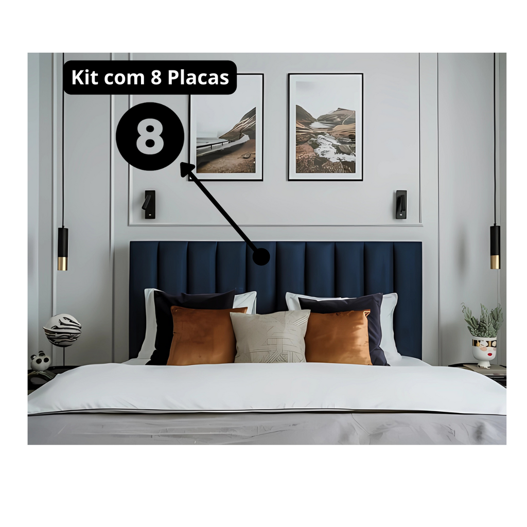 Cabeceira Cama Queen Modulada 8 Placas Colante | Shopee Brasil