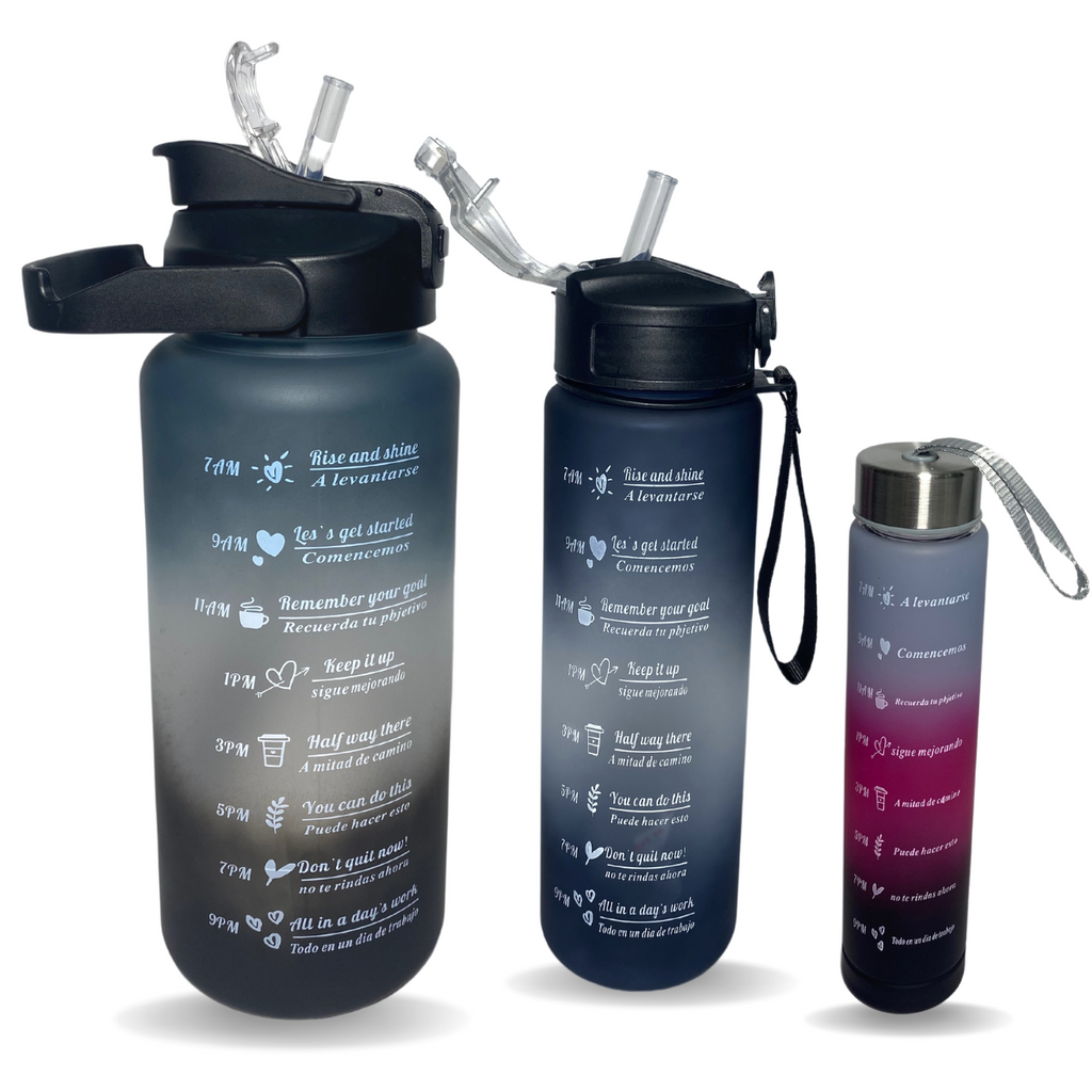 Kit 3 Garrafas De Agua Squeeze 2L e 1L e 300ML | Shopee Brasil