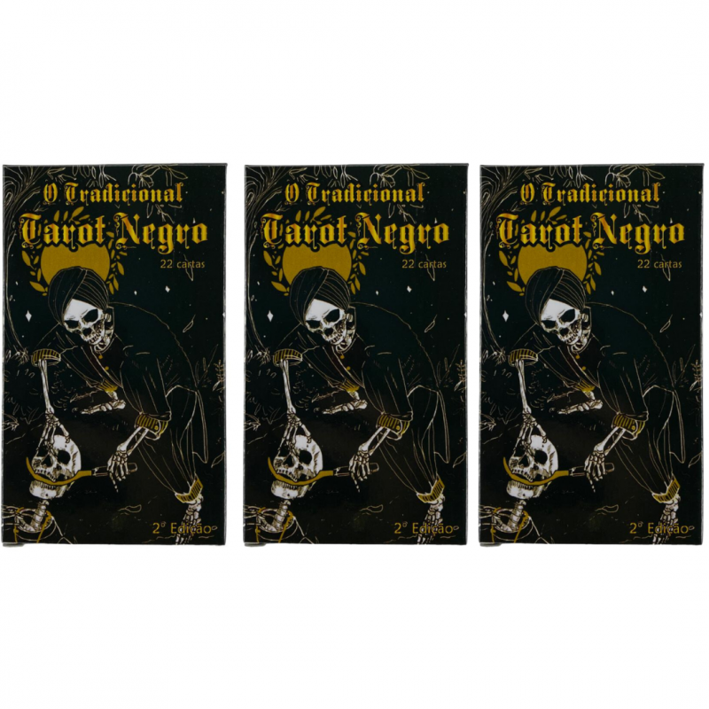 Kit Com 3 Baralhos O Tradicional Tarot Negro 22 Cartas 2ª Edição ...