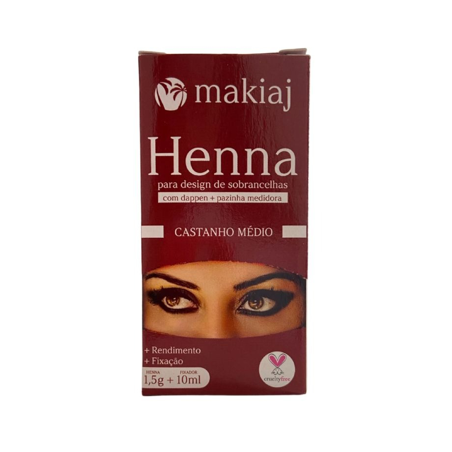 Kit Henna Designer Sobrancelhas Profissional e Fixação Rena Makiaj De ...