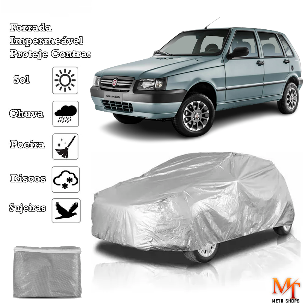 Capa Cobrir Carro Fiat Uno Forrada e 100% Impermeável | Shopee Brasil