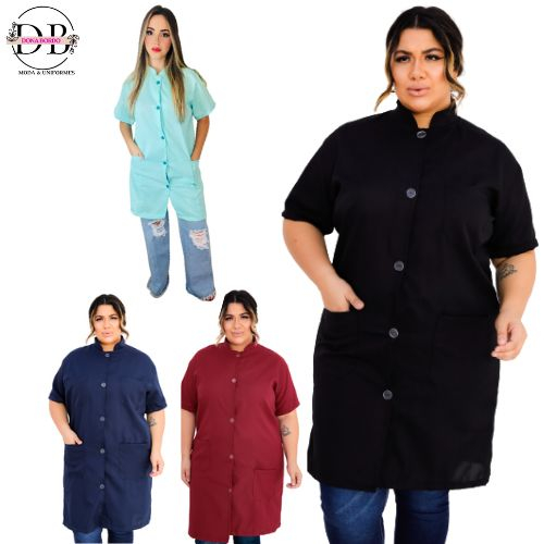 Jaleco Uniforme Plus Size Unissex Uniforme Oxford 40 | Shopee Brasil