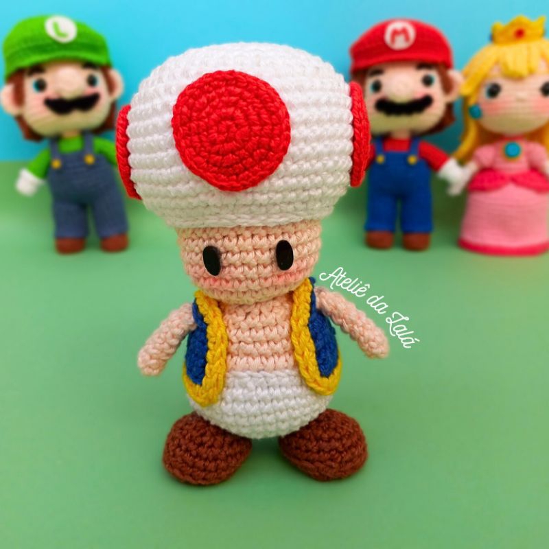 Toad Amigurumi (boneco articulado) - 16 cm | Shopee Brasil