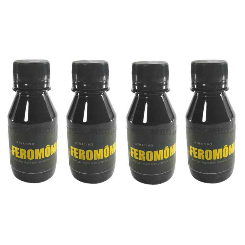 4 x Feromônio Liquido Frasco 100ml - Para todo tipo de Peixe - Pesca De ...