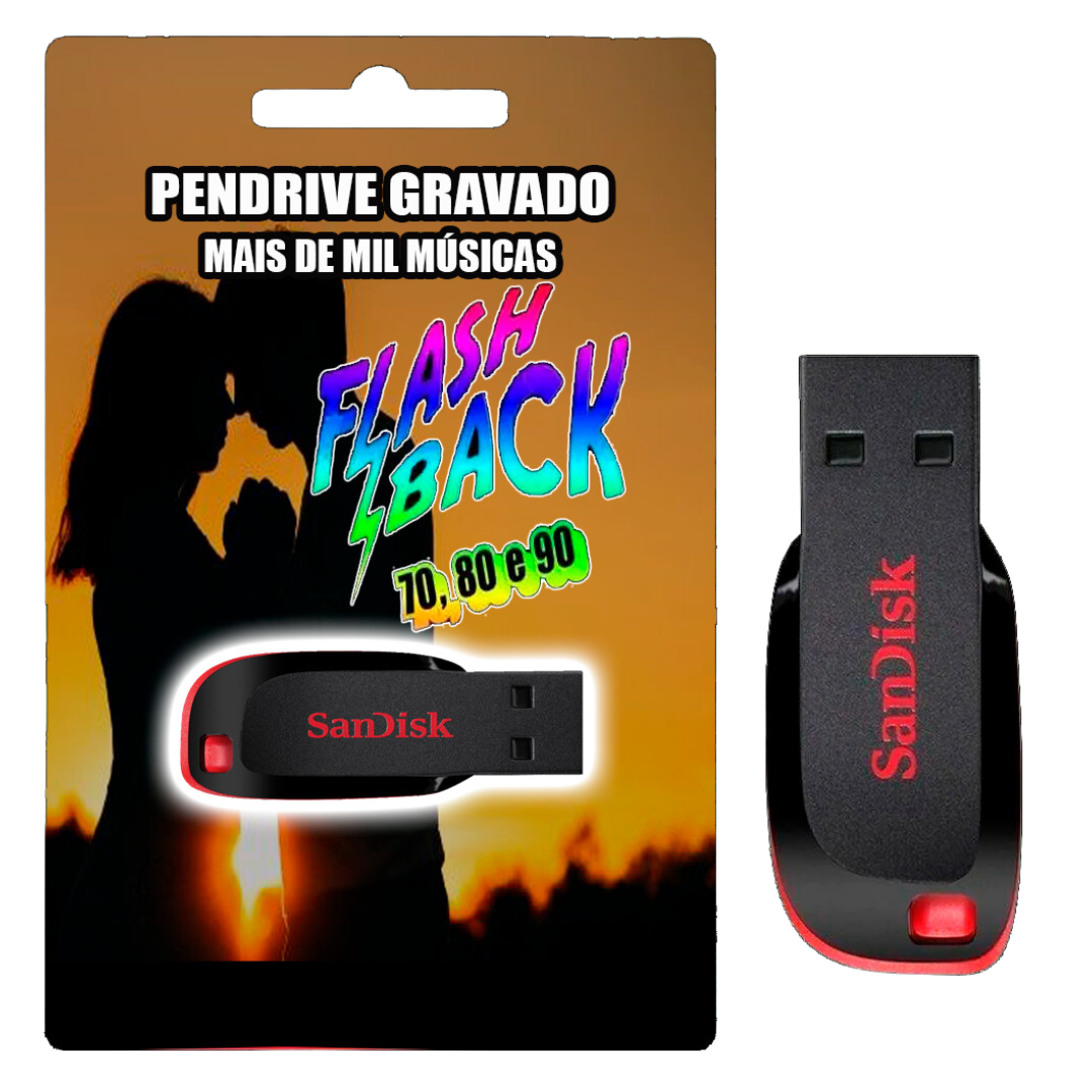 Pendrive Flash Back anos 80, 90 e 2000 (Mil Sucessos) | Shopee Brasil